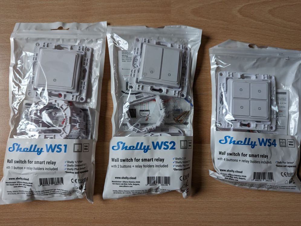 shelly Wandschalter WS1, WS2 und WS4 (Neu und originalverpackt) in ...