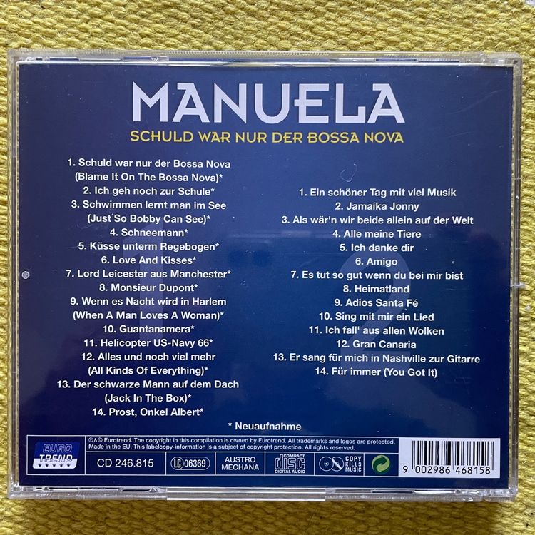 MANUELA-2CD BEST OF/SCHULD WAR NUR DER BOSSA NOVA (Gebraucht) in ...
