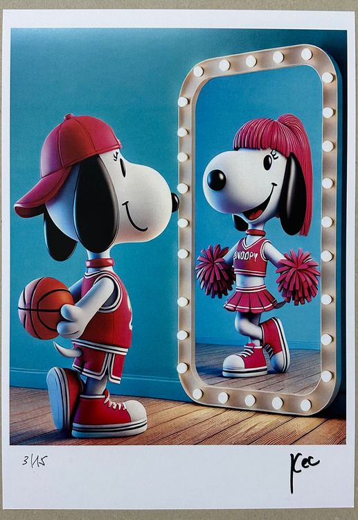 KeC: Snoopy & Snoopy-LA Cheer Leader, signiert 3/15 (Neu (gemäss ...