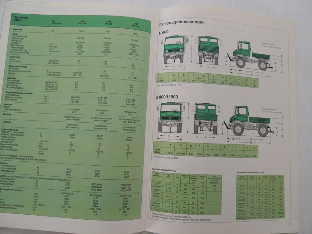 Mercedes Unimog U600-900 Prospekt 1989 ,Landwirtschaft , H12 | Kaufen ...