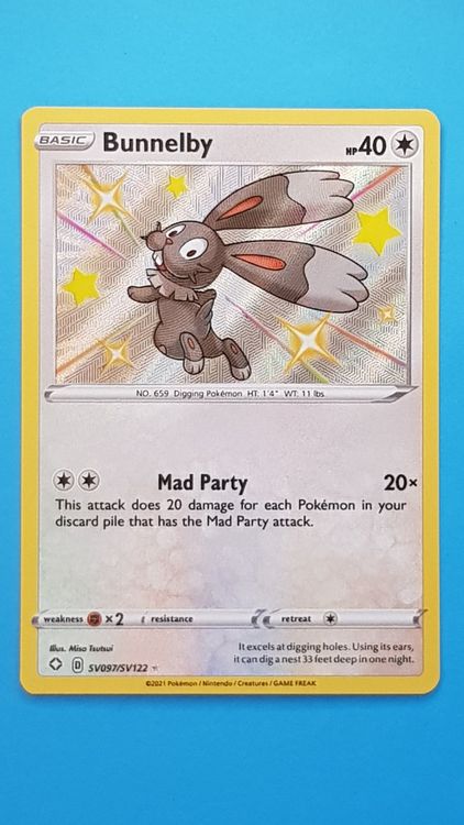 Bunnelby – Shiny Rare – Shining Fates - EN (Gebraucht) in Lausanne 26 ...
