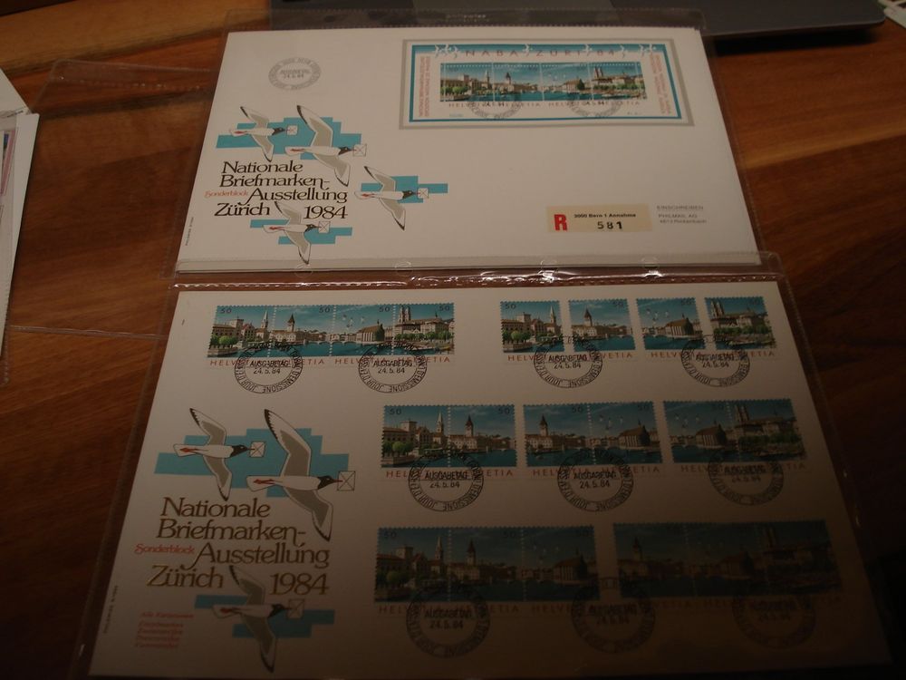 Grossbrief FDC Block 1984 NABA Zürich, Block und Einzel | Kaufen auf Ricardo