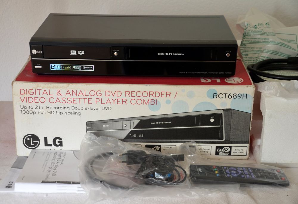 Combo DVD / VHS LG RCT689H HDMI/ USB (Neu und originalverpackt) in ...