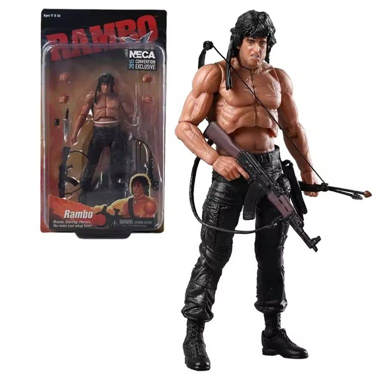 NECA Figurine Rambo 16m/6,3 pouces de hauteur (Neuf avec emballage d ...