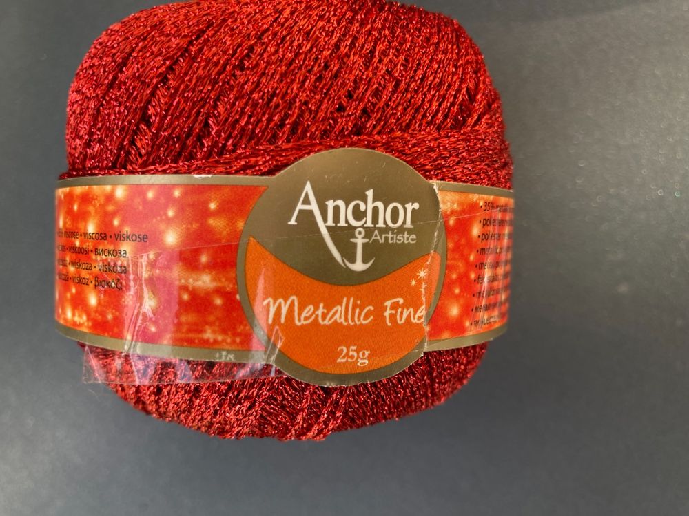 Metallic-Garn: Metallic fine von Anchor, 2 Knäuel à 25 g | Kaufen auf ...