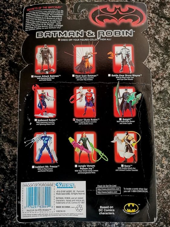 Razor Skate Robin 1997 Action Figur Batman & Robin Vintage (Neu und ...