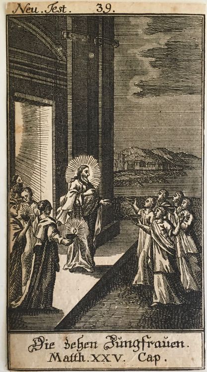 Orig. Kupferstich um 1780 - Jesus und die Jungfrauen | Kaufen auf Ricardo