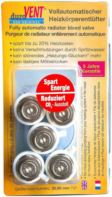 Durovent Automatischer Heizkörper-Entlüfter im 5er-Set (Neu und originalverpackt) in Alberswil ...
