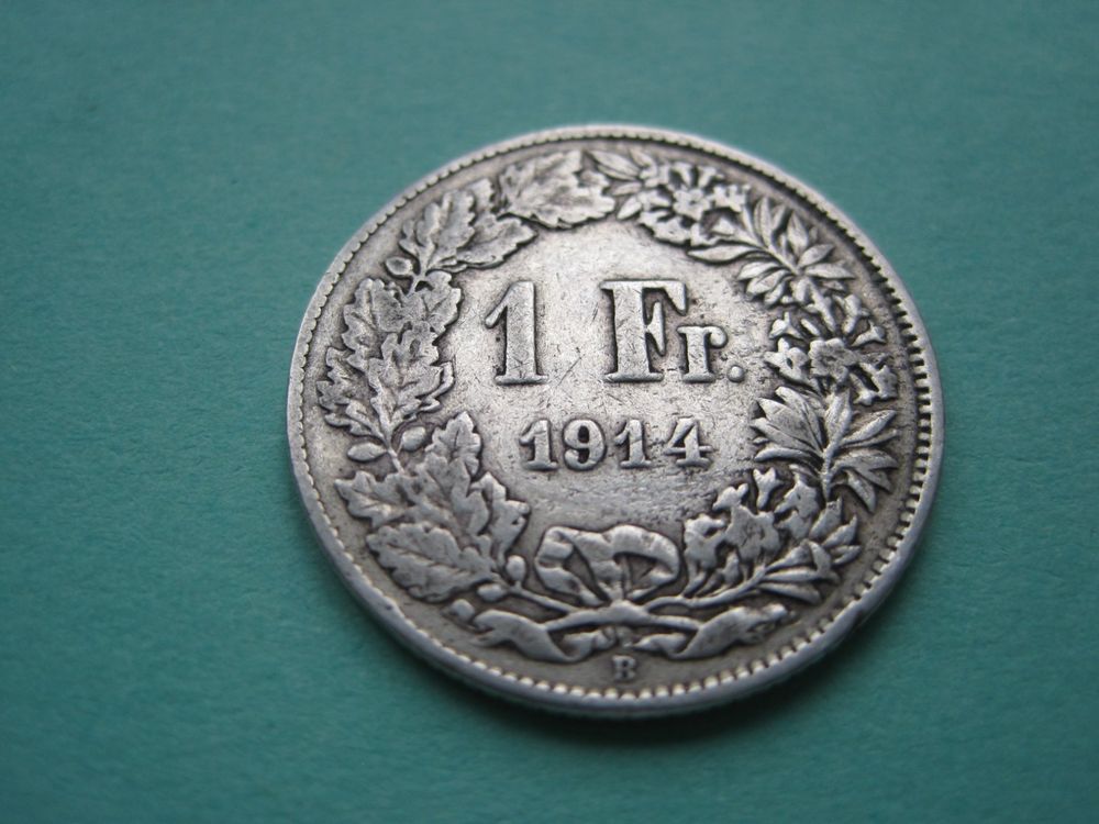 EIN FRANKEN MÜNZE SILBER 1914 (Gebraucht) in Adliswil für CHF 3 – mit ...
