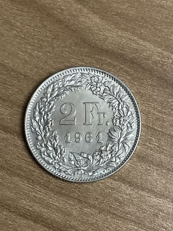 2 Franken Schweiz 1961 Silber (Gebraucht) in Schlossrued für CHF 7 – mit Lieferung auf Ricardo ...