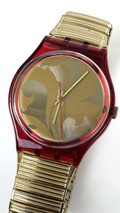Vintage Swatch Uhr, Goldig Rot (Gebraucht) in Grenchen für CHF 15 – mit ...