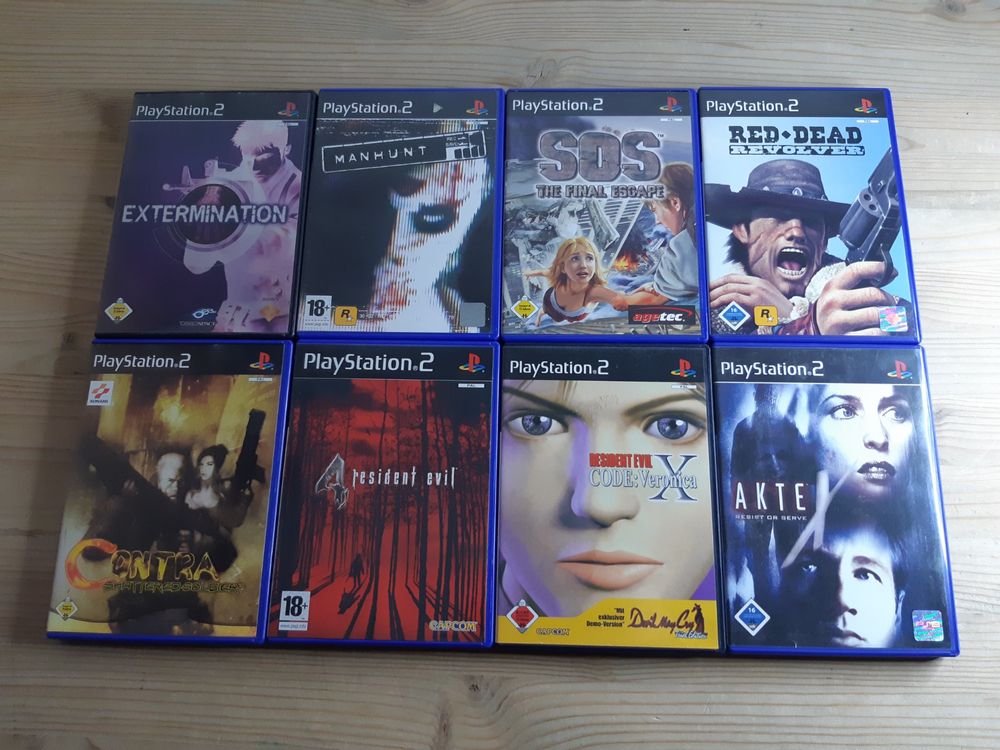 8 PS2 Action Spiele: Manhunt Contra Resident Evil Akte X +.. (Gebraucht) in für CHF 49 – mit ...