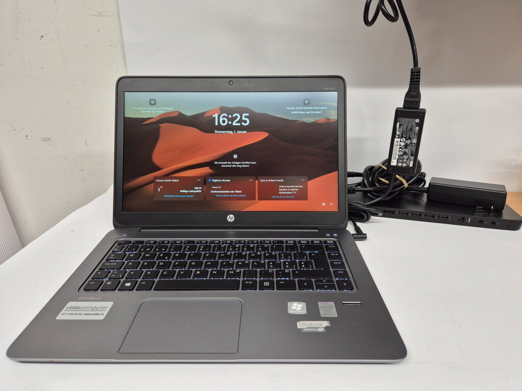 HP Elitebook Folio 1040 G1 mit Win11PRO + Dockingstation (Gebraucht) in ...