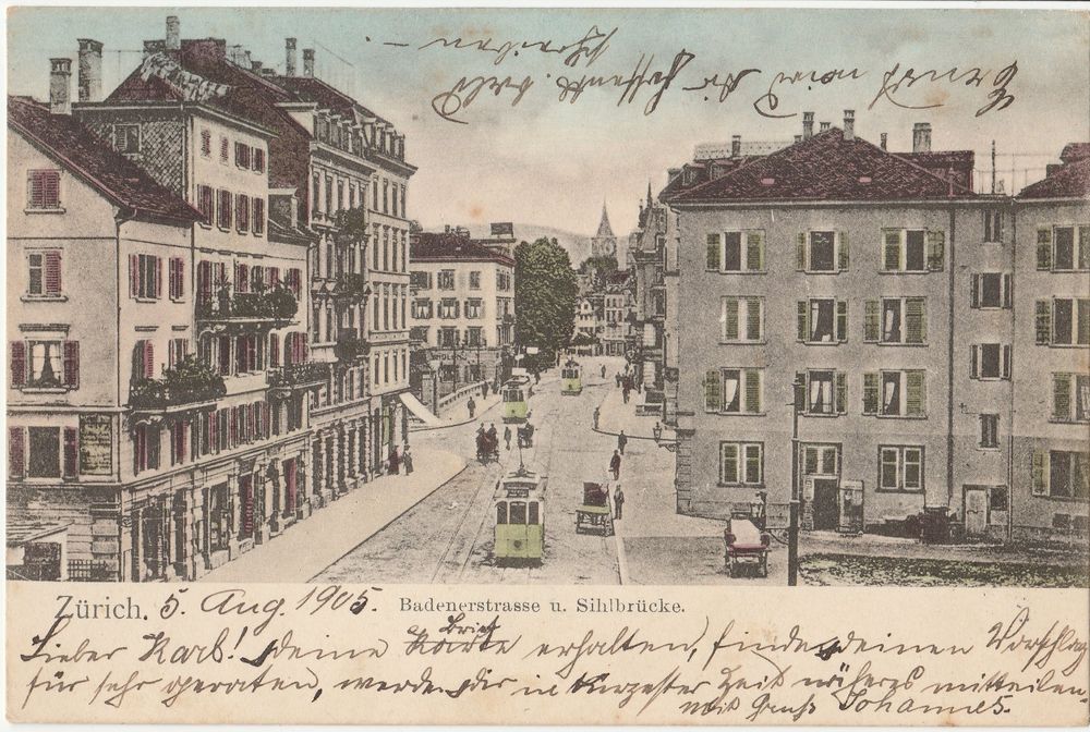 Zürich. Badenerstrasse u. Shilbrücke (5.VIII.05) | Kaufen auf Ricardo