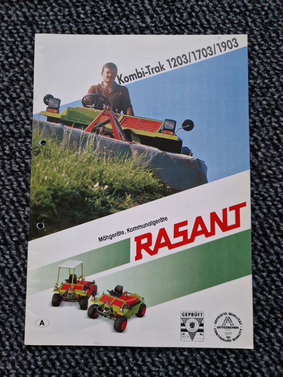 Original Prospekt Rasant Kombi-Trak 1203/1703/1903 (Gebraucht) in ...