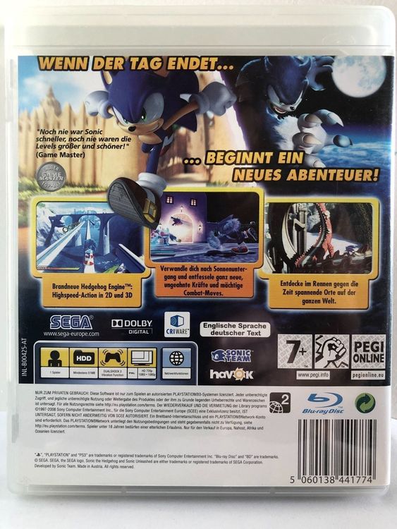 Sonic Unleashed (PS3) (Gebraucht) in Nürensdorf für CHF 20 – mit ...