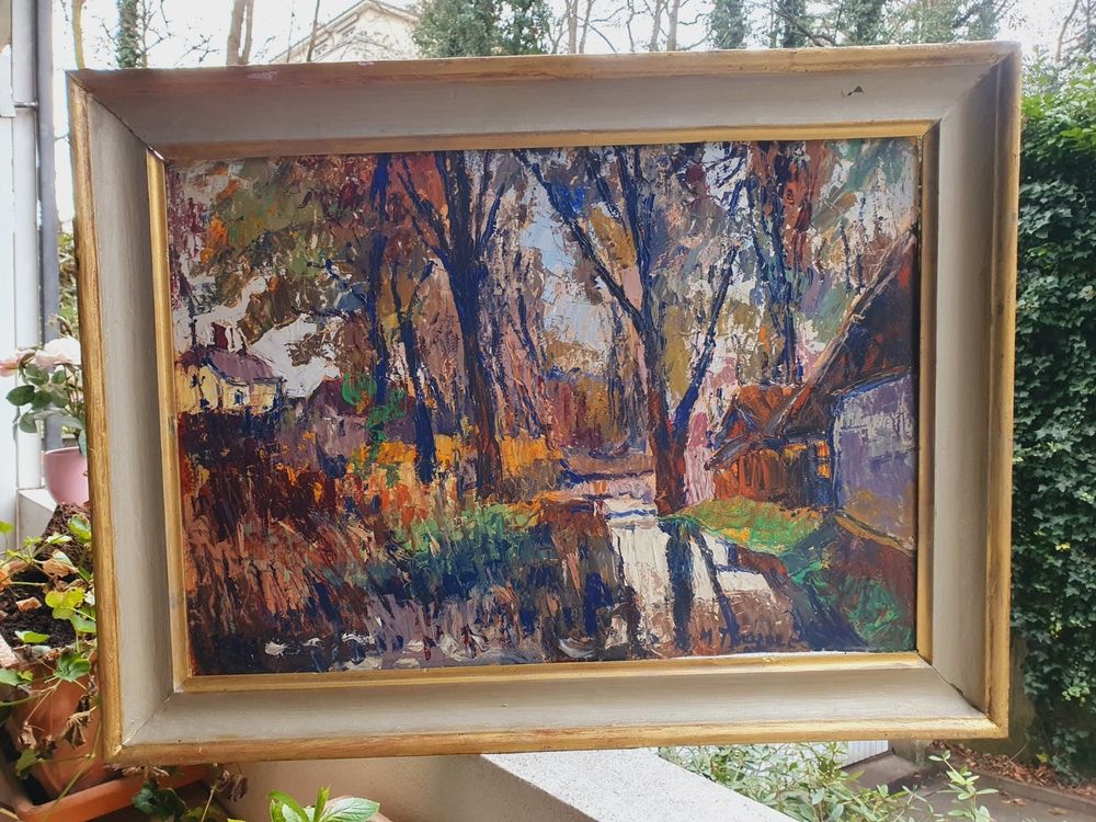 Max-Robert Theynet - Peinture à l'huile sur carton - Forêt (Gebraucht ...