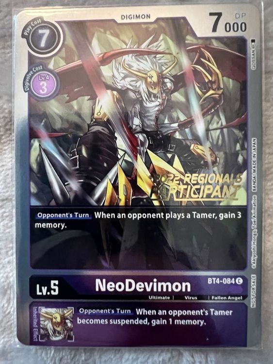 Digimon TCG NeoDevimon Regionals AA | Kaufen auf Ricardo