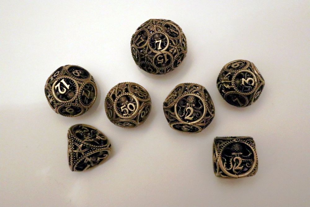 dnd würfel set polyhedral hollow dice "Octopus' den" (Neu und ...