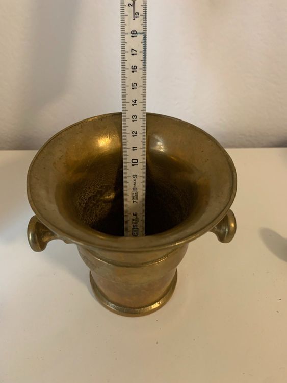 Mörser aus massivem Messing aus Sammlung (6) (Neu (gemäss Beschreibung ...