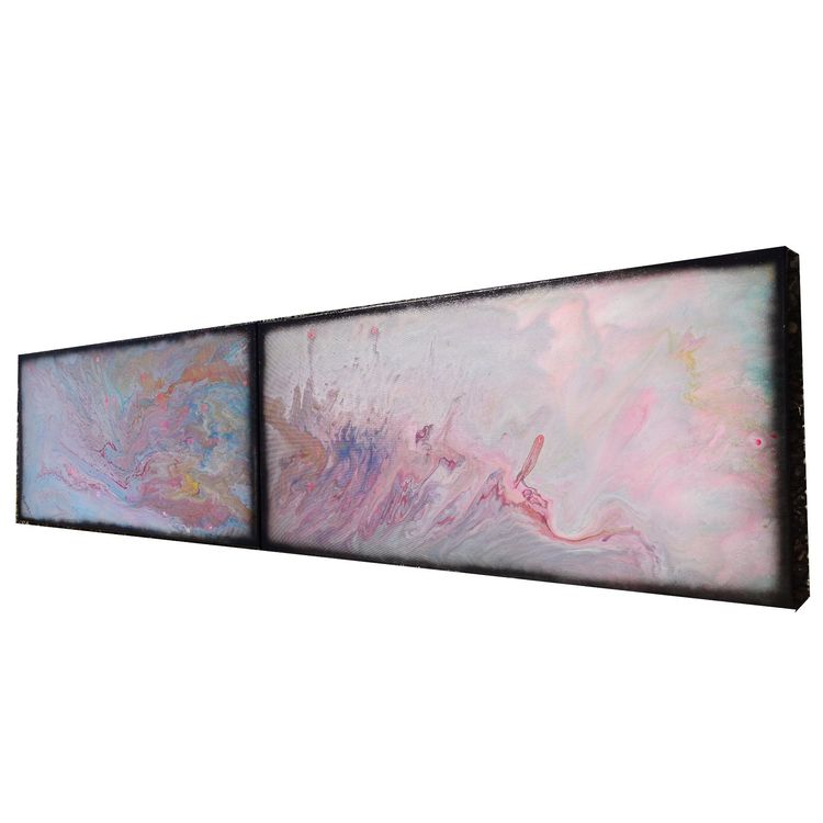Abstrakte Gemälde A1166 ⚡️ Pouring Acrylgemälde 50x200cm | Kaufen auf Ricardo