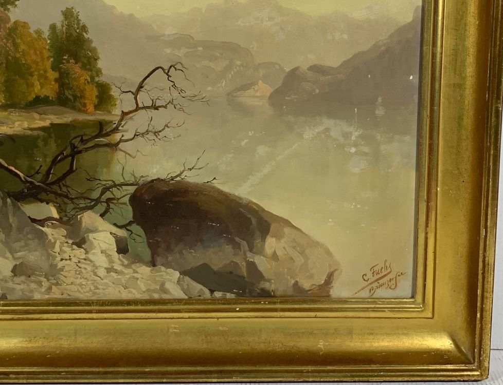 Carl Fuchs (1836-1886) grosses Bielersee Gemälde | Kaufen auf Ricardo