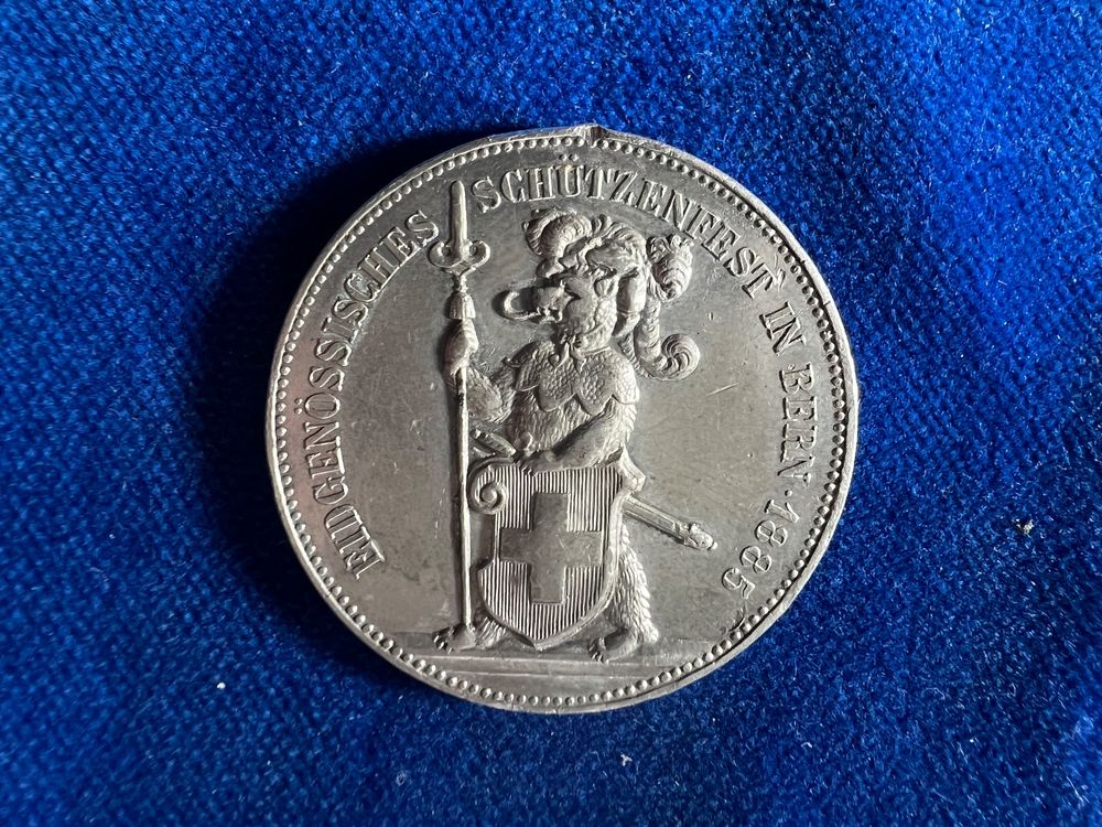 Medaille eidgenössisches Schützenfest 1885 in Bern (KoA) (Gebraucht) in Hermetschwil-Staffeln ...