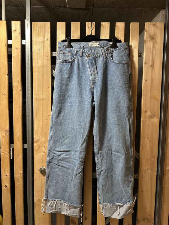 Crossed Button Jeans von Zara Gr.44 | Kaufen auf Ricardo