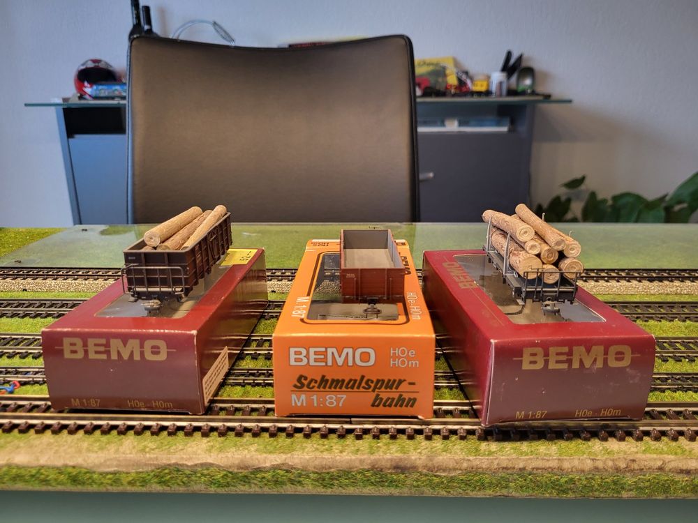 Bemo 3x Holztransport Güterwagen Spur HOm | Kaufen auf Ricardo