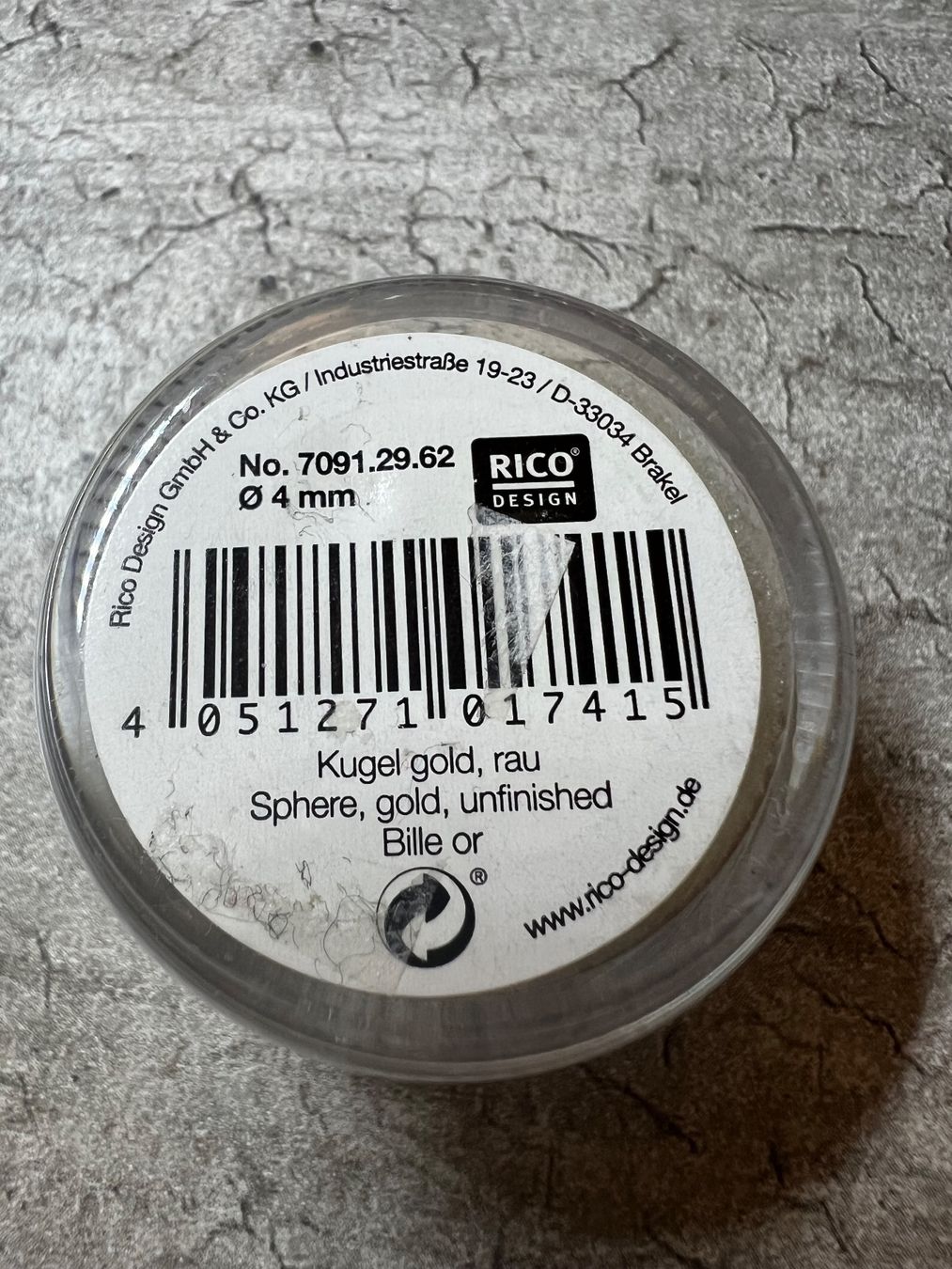 Rico Design Goldkugeln rau 4 mm, 20 Stk - Bastelbedarf (Neu und ...