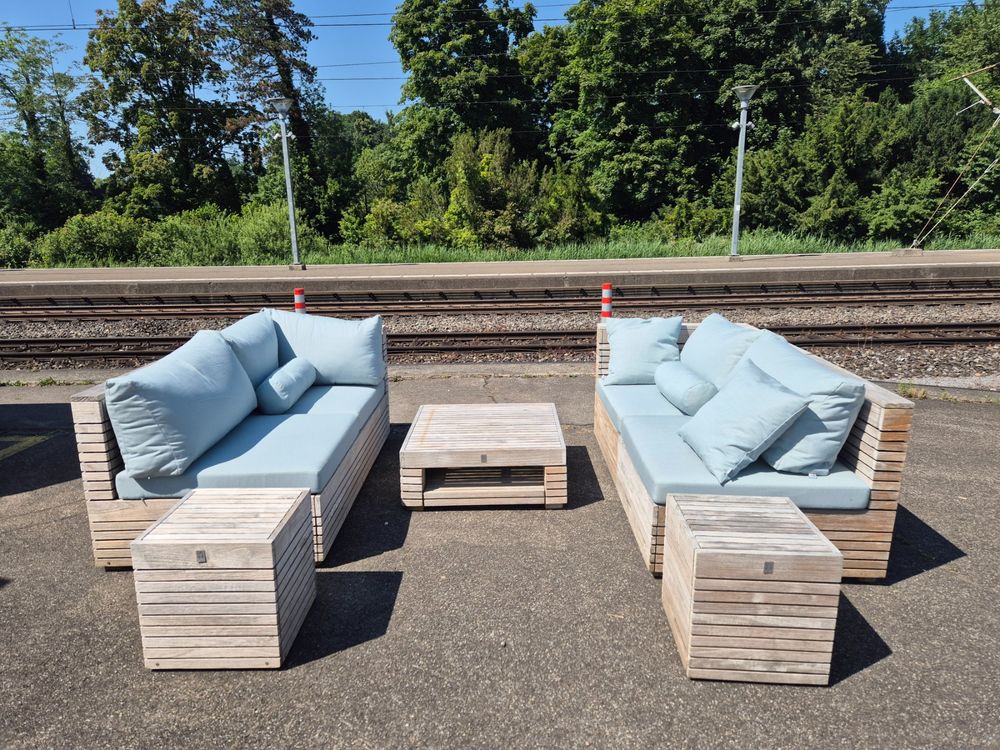 Grosse sehr schöne HUNN Holz Gartenlounge (Ref. Nr. 120) (Gebraucht) in ...