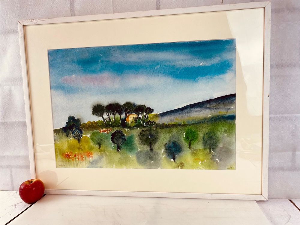 Toscana, Aquarell (Sig. unleserlich 1988 (Gebraucht) in Neuhausen am Rheinfall für CHF 10 – nur ...