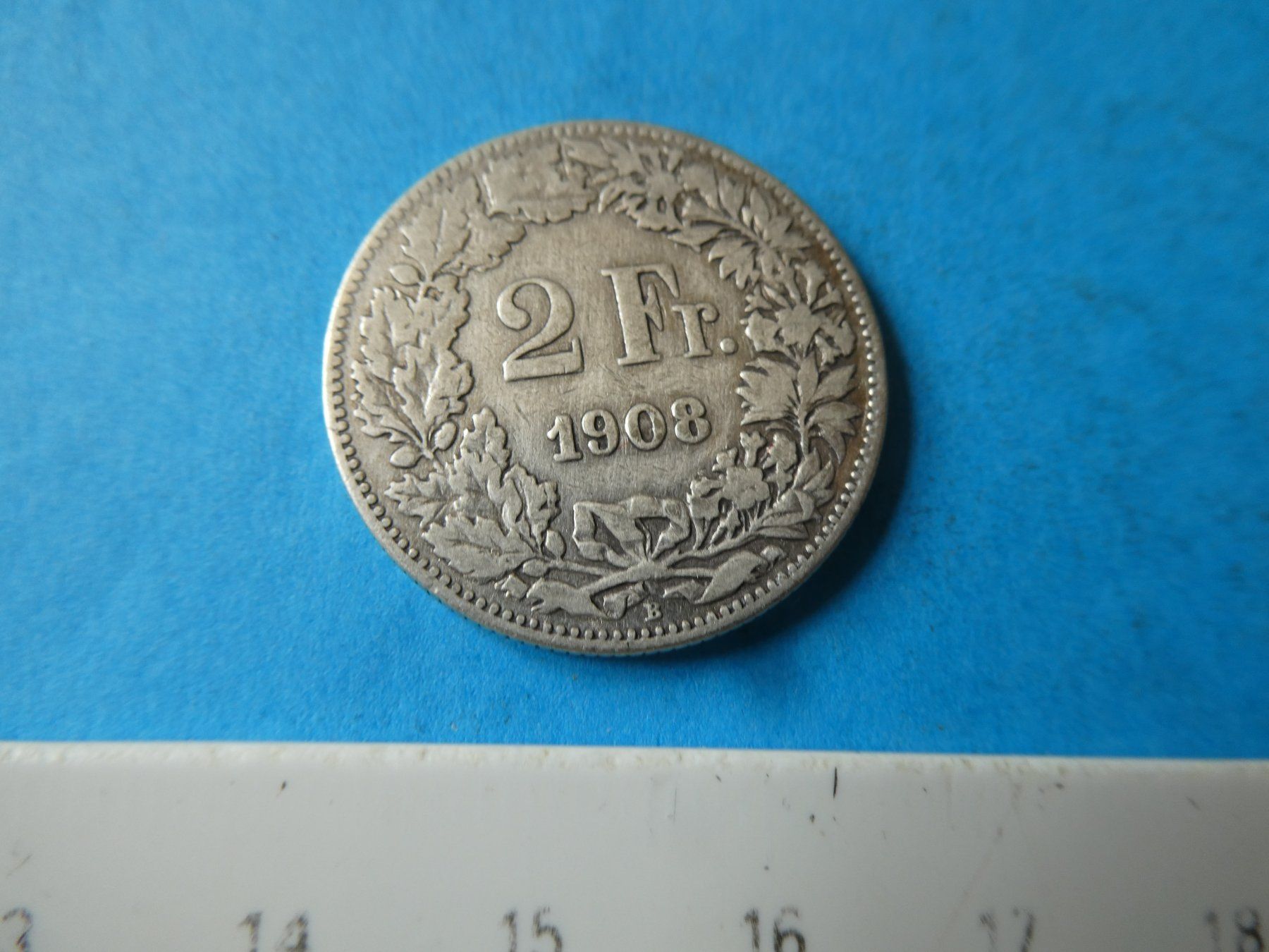Schweiz 1908, 2 Franken - Silber (Gebraucht) in Hinterforst für CHF 1 ...