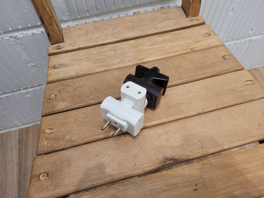 Vintage 2-Pol Stecker Doppelstecker Dreifachstecker 1960er (Gebraucht ...
