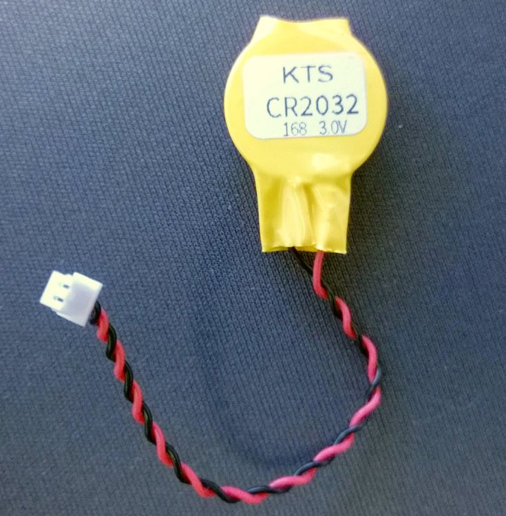 Pile CMOS à 2 broches CR2032 3V BIOS RTC battery Akku 2 Pin | Acheter ...