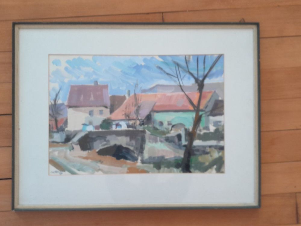 Landschafts Bild / Signiert / 1967 / Gouache? / Aquarell? (Gebraucht) in Männedorf für CHF 19 ...