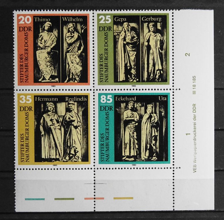 DDR 1983, 4er Block mit DV **postfrisch (Neu und originalverpackt) in Haslen GL für CHF 1 – mit ...
