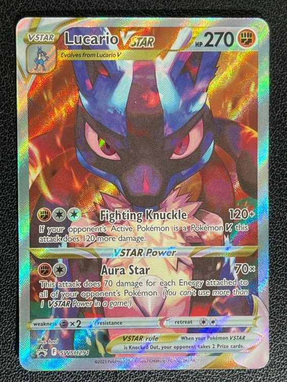 2023 Lucario VStar SWSH291 Black Star Promo Crown Zenith TB | Kaufen ...