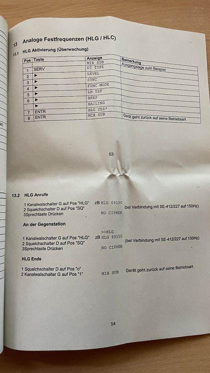 Funksystem SE-235 - Checkliste - Merkblatt 58.430/I d (Gebraucht) in ...