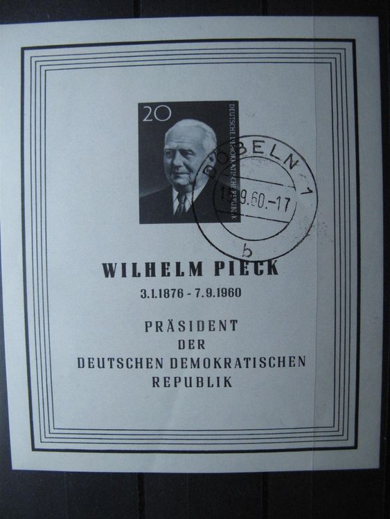 DDR 1960 Wilhelm Pieck Block 16 gest (Gebraucht) in Wil SG für CHF 1 ...