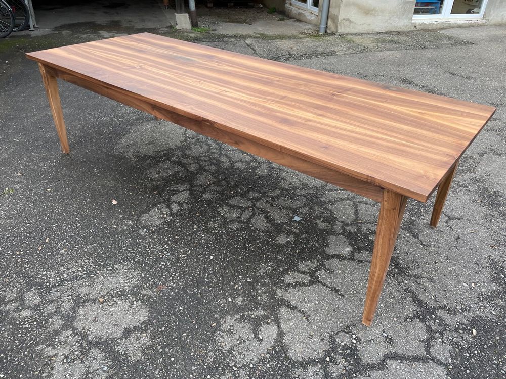 Nussbaum Tisch Biedermeier, natur geölt 280 x 105 cm H 77 cm | Kaufen ...