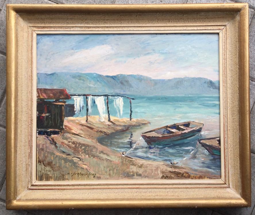 Grosse Hafenszene Gemälde Unleserlich Signiert (Gebraucht) in Root für CHF 15 – mit Lieferung ...