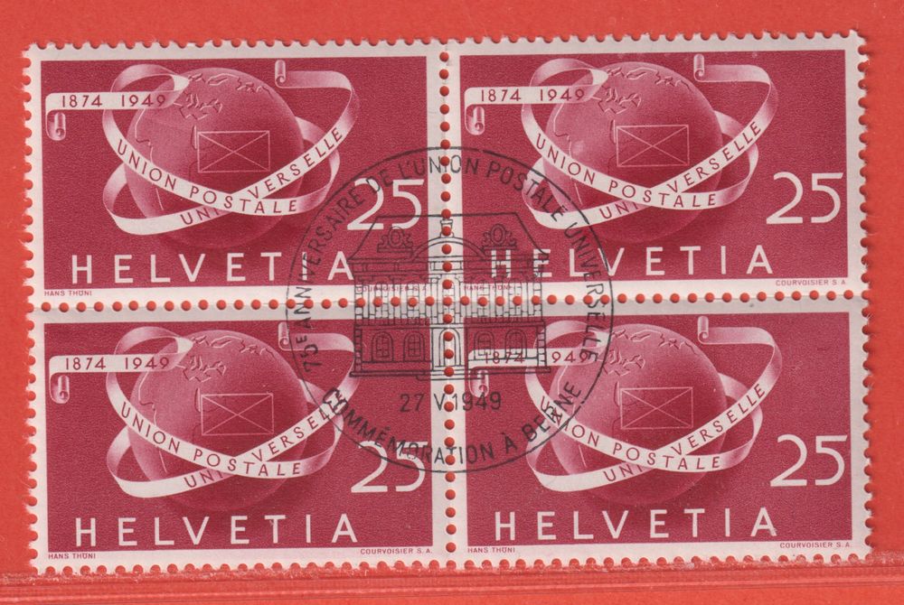 27.V.1949 Nr. 295 mit Sonderstempel UPU-Jubiläum, Kat. 60 (Gebraucht ...