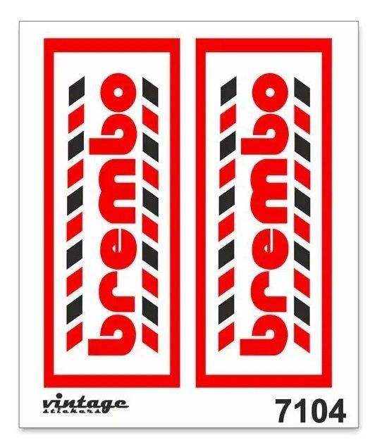 Brembo Vintage Sticker 2er Set 4.2x10.2 (Neu und originalverpackt) in ...