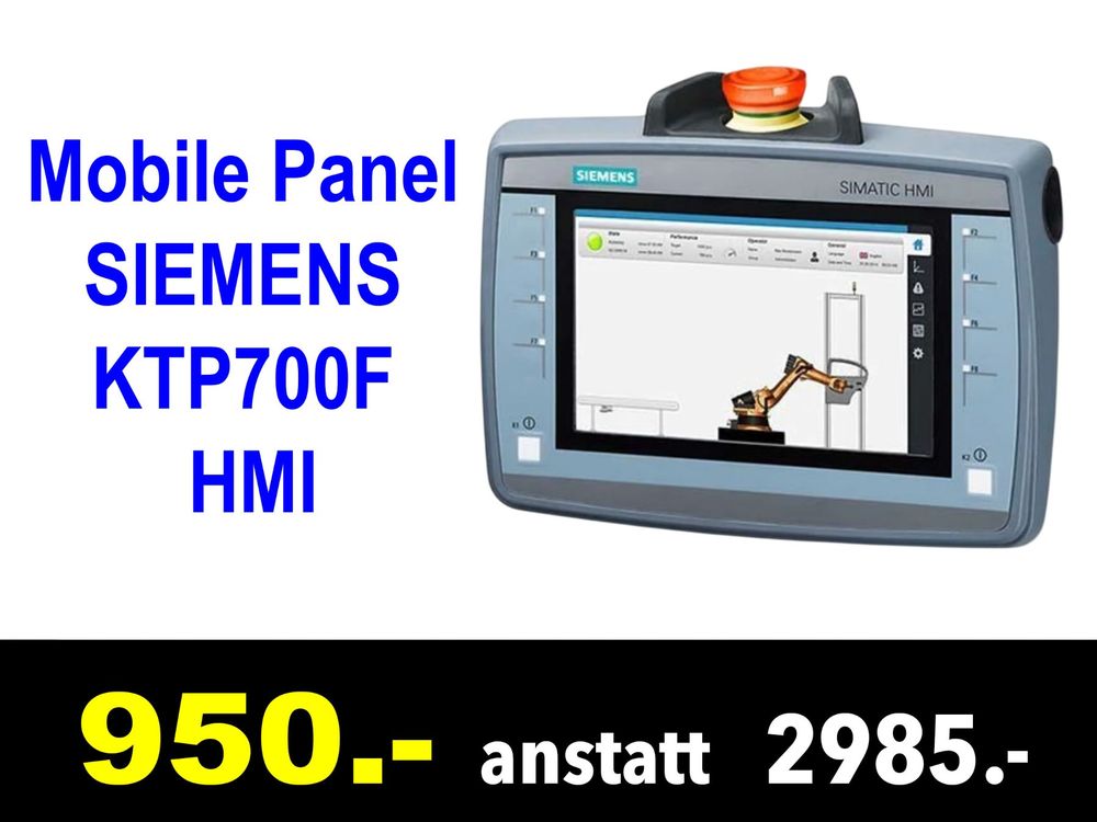 🔴 Mobile Panel SIEMENS KTP700F HMI /155X (Neu und originalverpackt) in ...