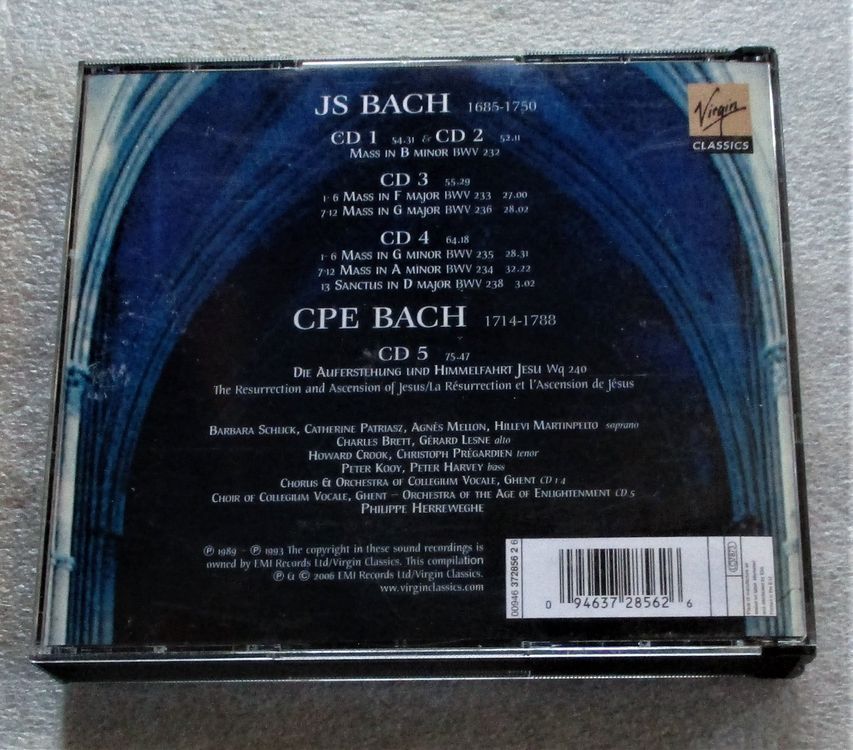 PHILIPPE HERREWEGHE/J.S. BACH - Mass in B Minor - 5-CD | Kaufen auf Ricardo