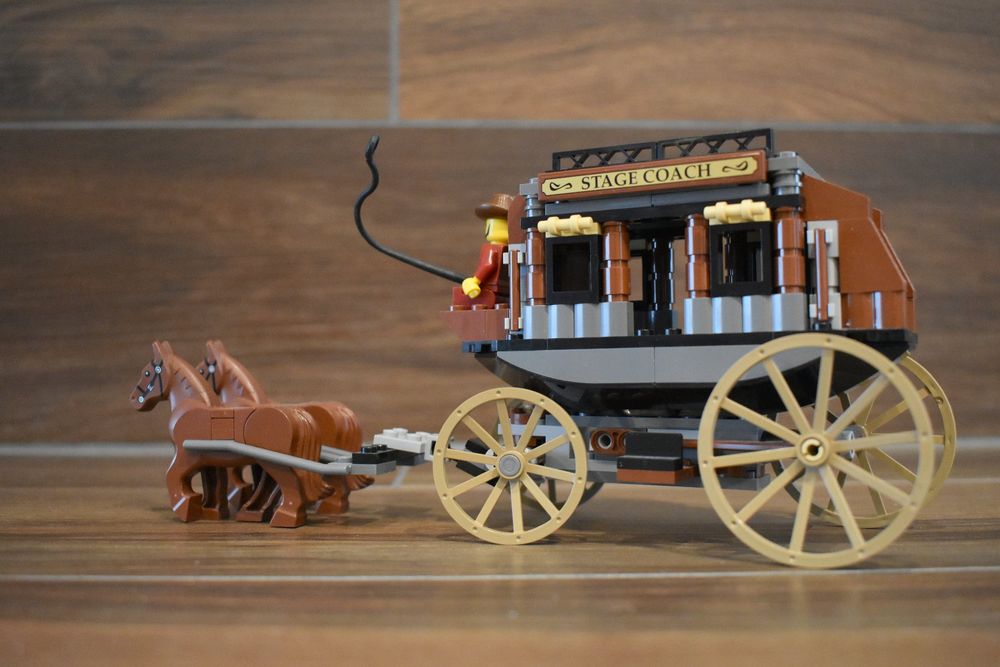 Lego Pferde Western Kutsche mit Pferden MOC Unikat | Kaufen auf Ricardo