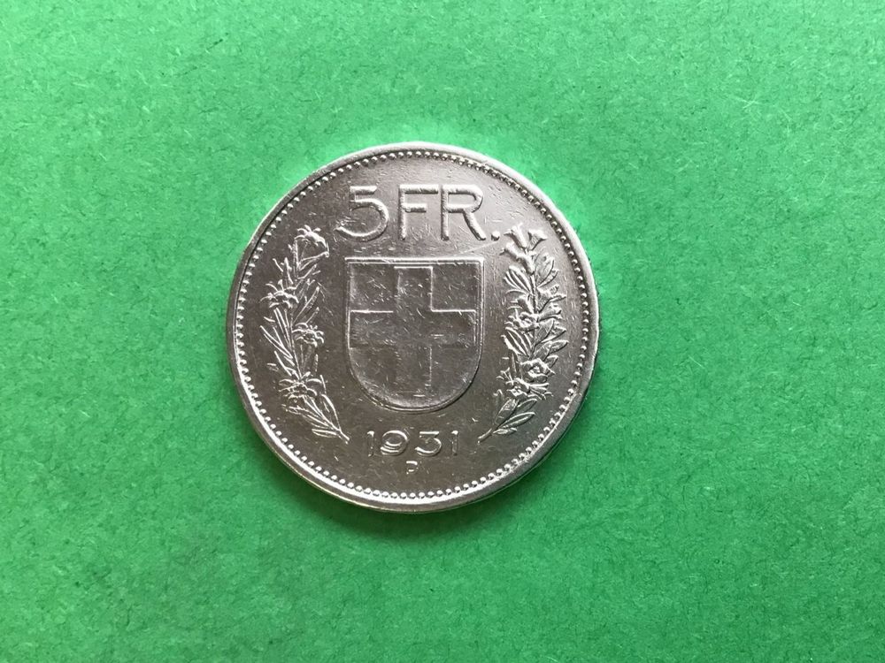 5 Fr. Suisse 1931 (D'occasion) à St. Niklaus VS pour CHF 18 – avec ...