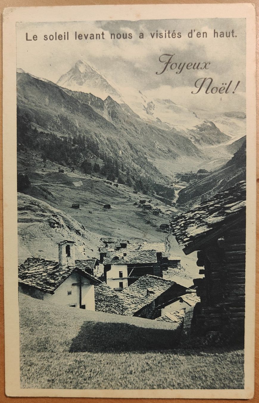 Joyeux Noel La Forclaz Val d' Herens um 1920 (Gebraucht) in St. Erhard für CHF 3.5 – mit ...
