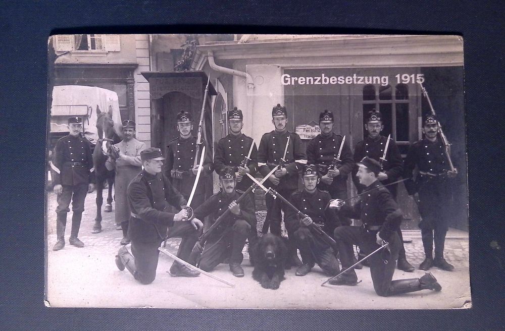 AK Soldaten gut gerüstet Grenzbesetzung 1915 | Kaufen auf Ricardo